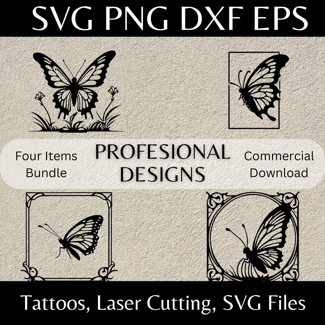 Butterfly SVG Pack Butterfly PNG Files Nature Butterfly Clipart, Unique ...
