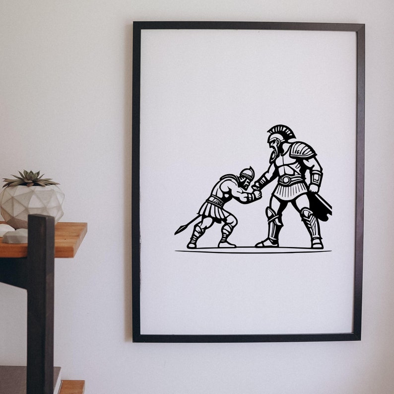 Gladiator Fight SVG PNG Collection Rome Hand Drawn Clipart Vector ...