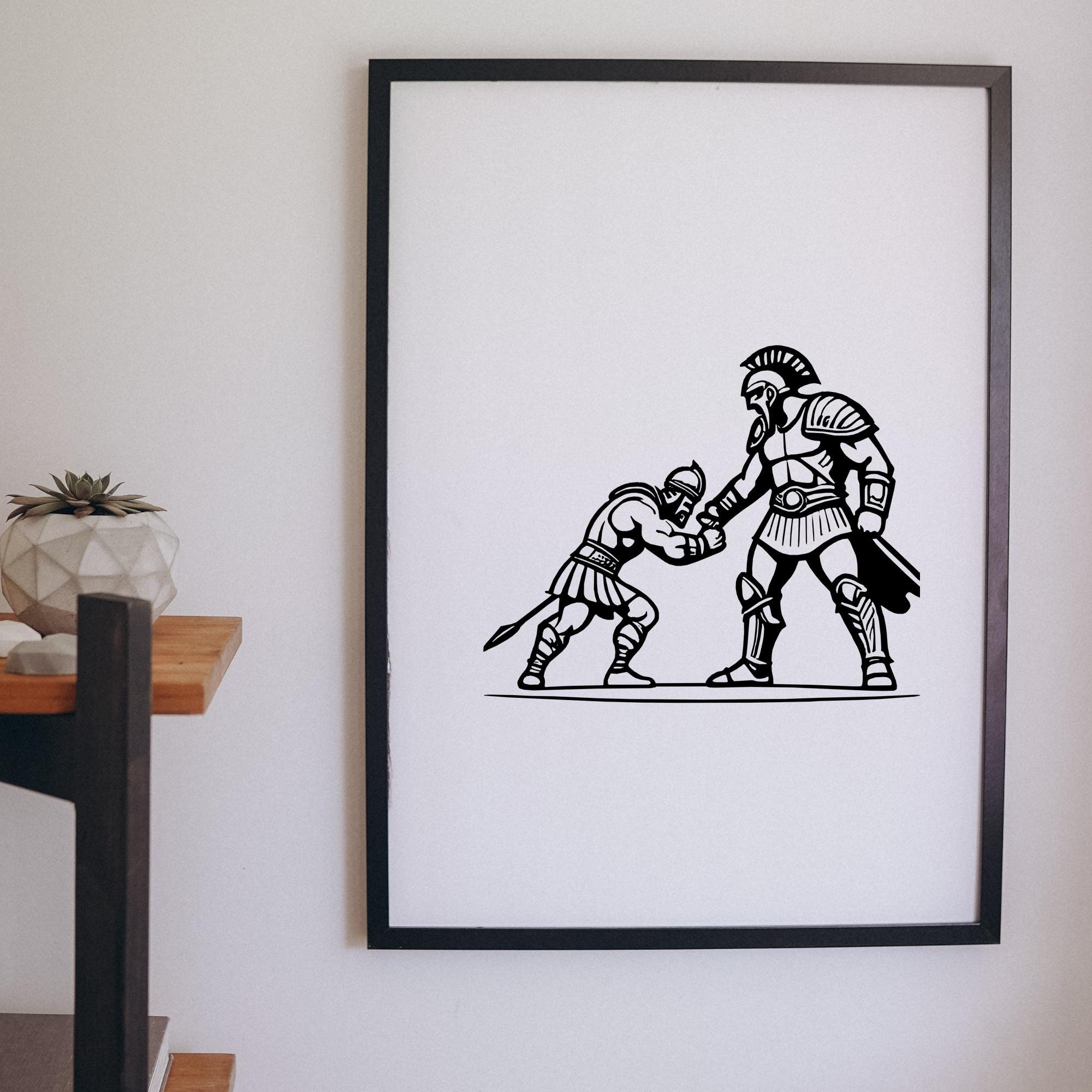 Gladiator Fight SVG PNG Collection Rome Hand Drawn Clipart Vector ...