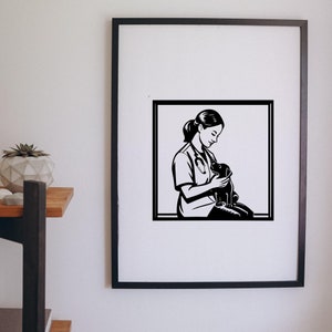 Dog Doctor SVG PNG Collection Veterinary Hand Drawn Clipart Vector ...