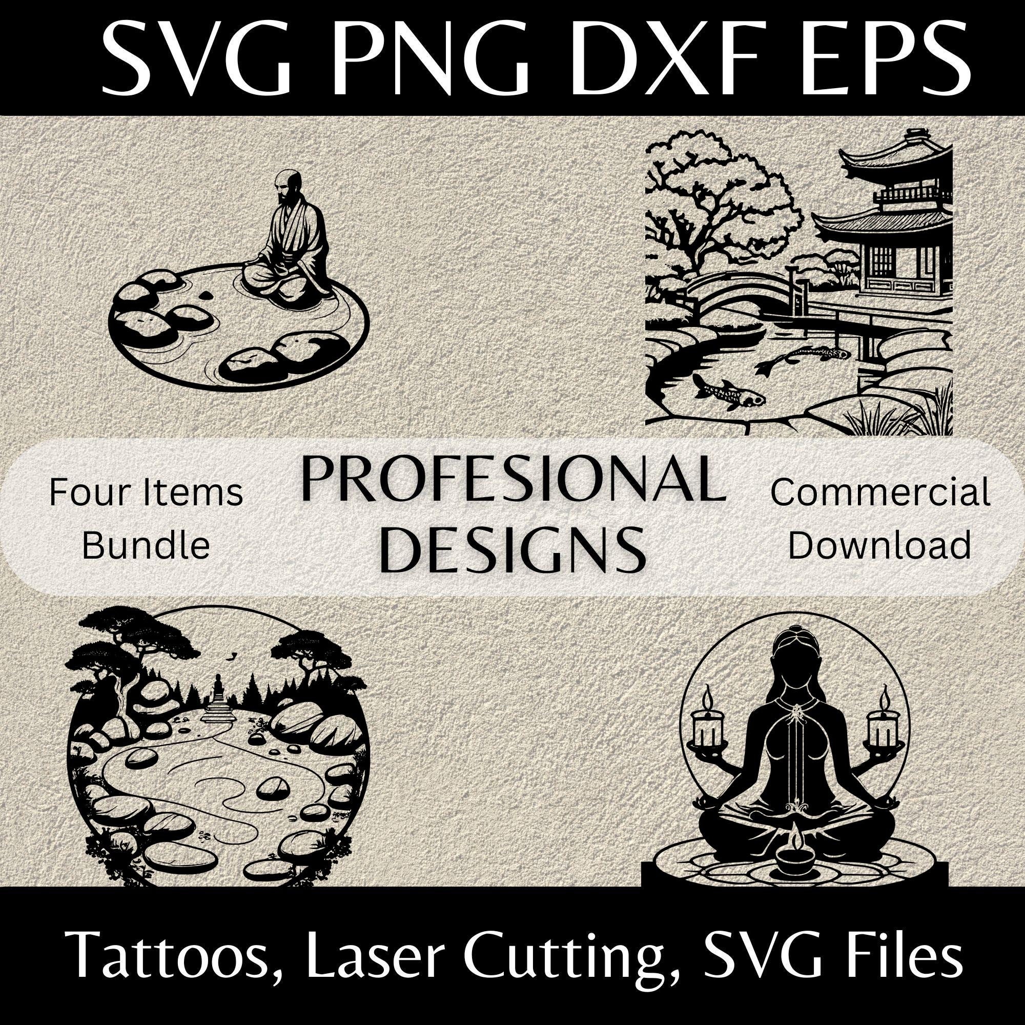 Zen Garden SVG Pack Zen Garden PNG Files Buddha Zen Garden Clipart ...