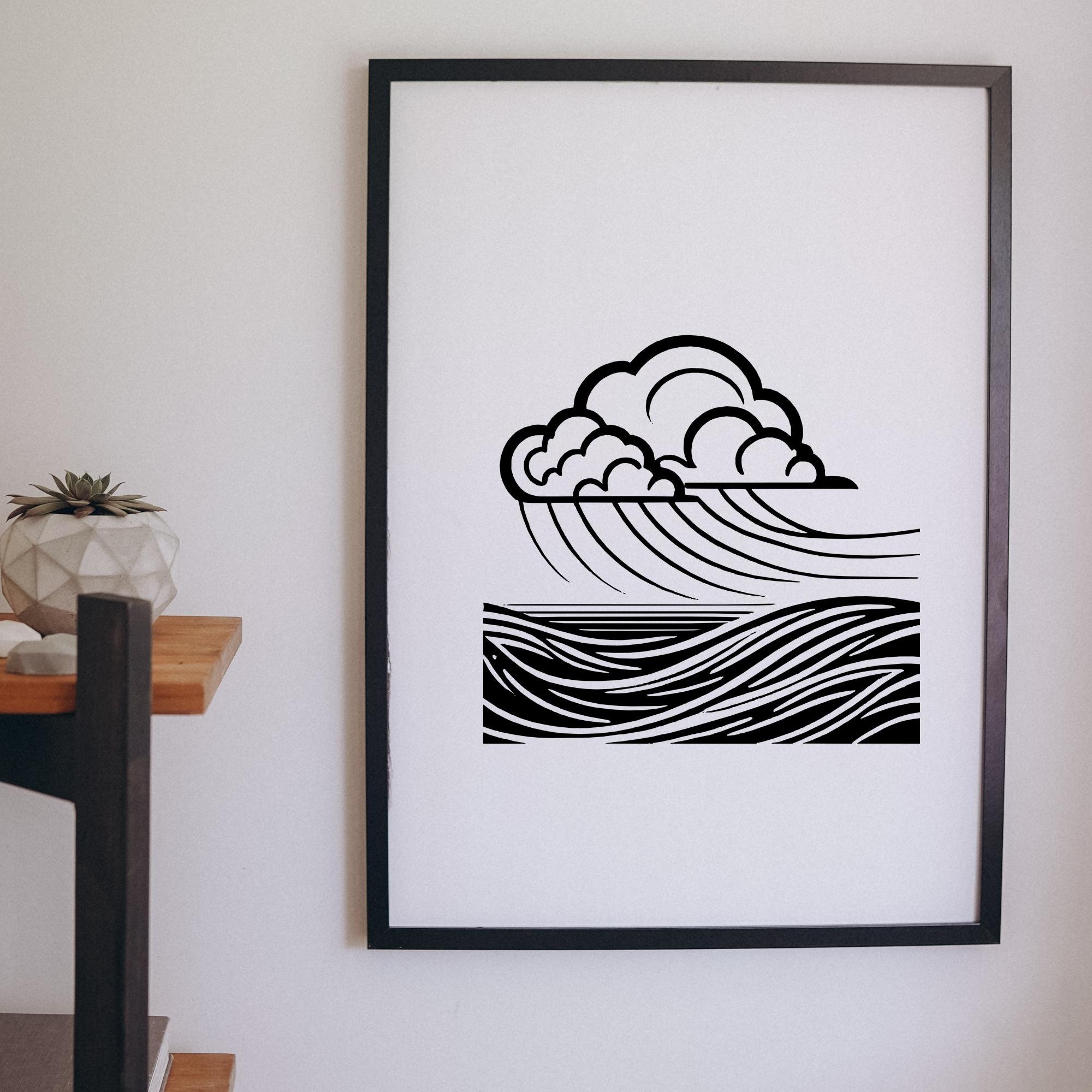 Sea Storm SVG PNG Collection Monster Hand Drawn Clipart Weather Themed ...