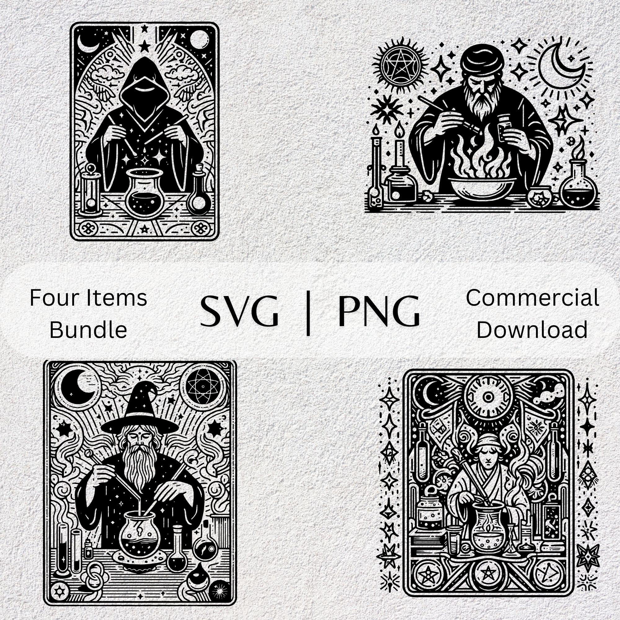Alchemy Card SVG Collection, PNG, Magic Clipart, Hand Drawn Science.jpg ...
