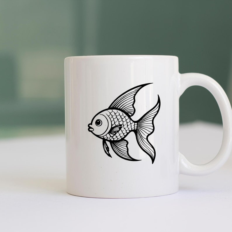Fish SVG Pack Fish PNG Files Cute Fish Clipart, Unique Sea Art Fish Dxf ...