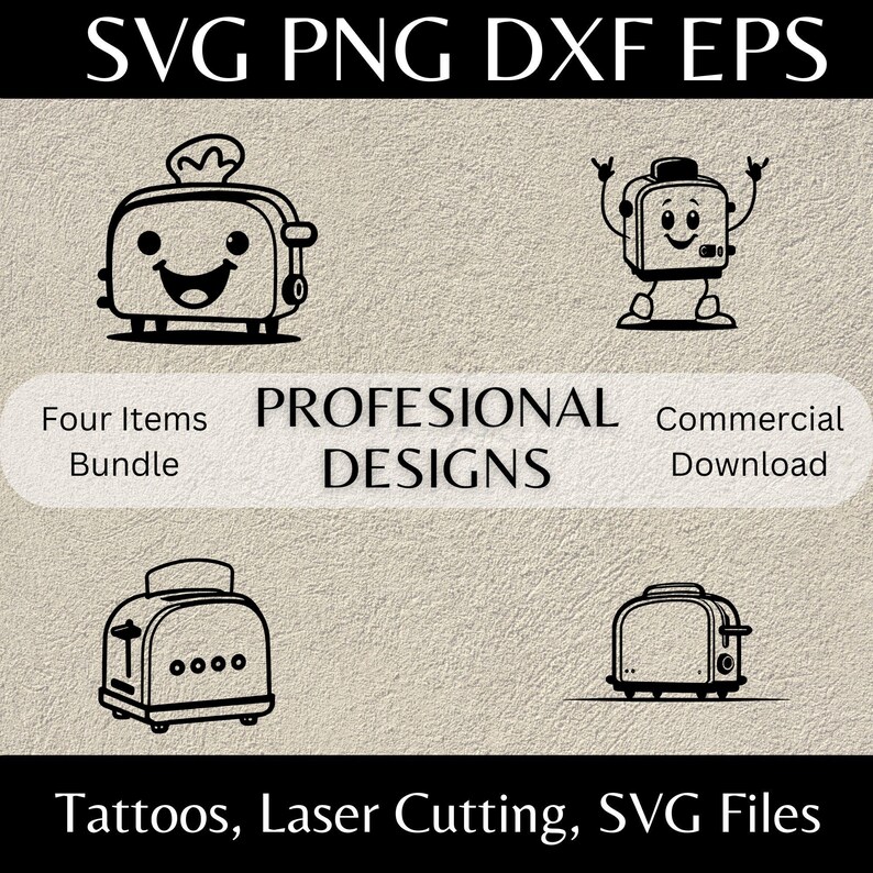 Toaster SVG Pack Toaster PNG Files Bread Toaster Clipart, Unique ...