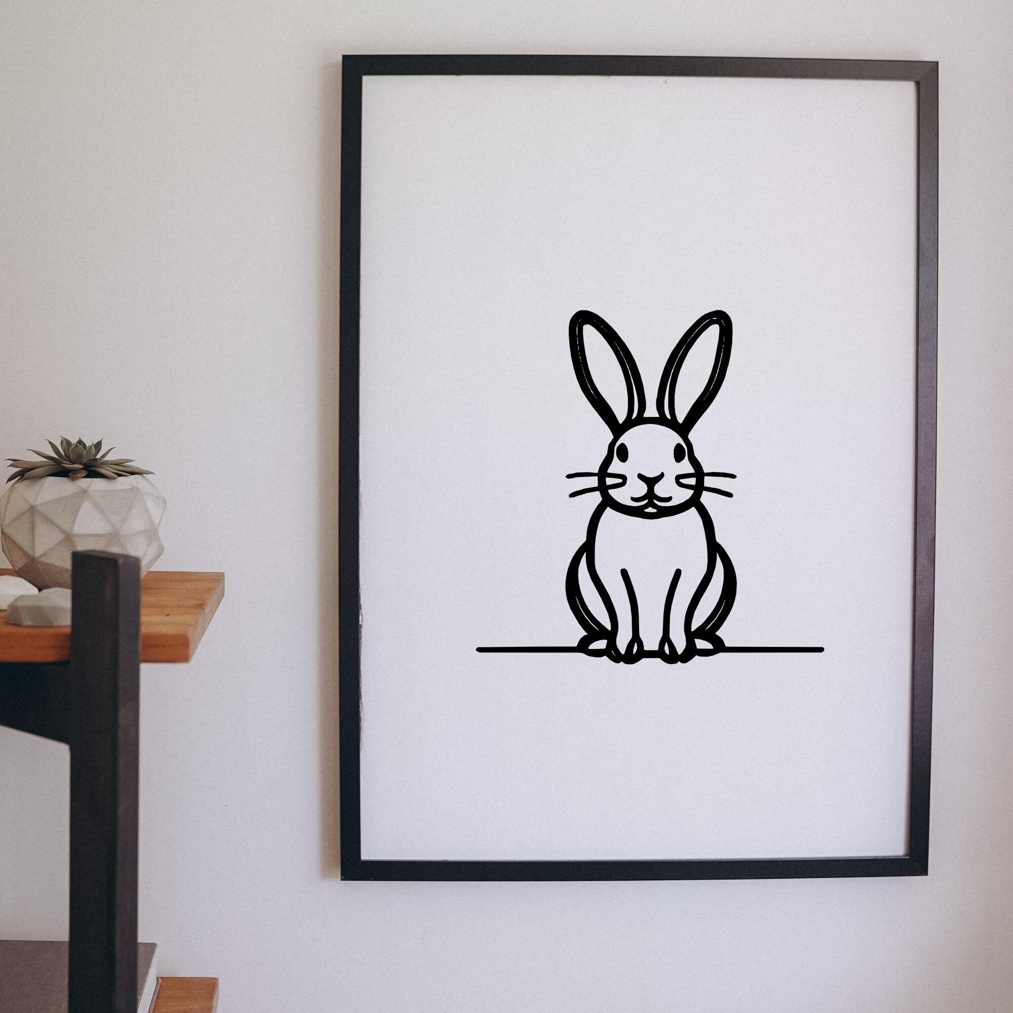 Rabbit SVG PNG Collection Illustration Hand Drawn Clipart Art Themed ...
