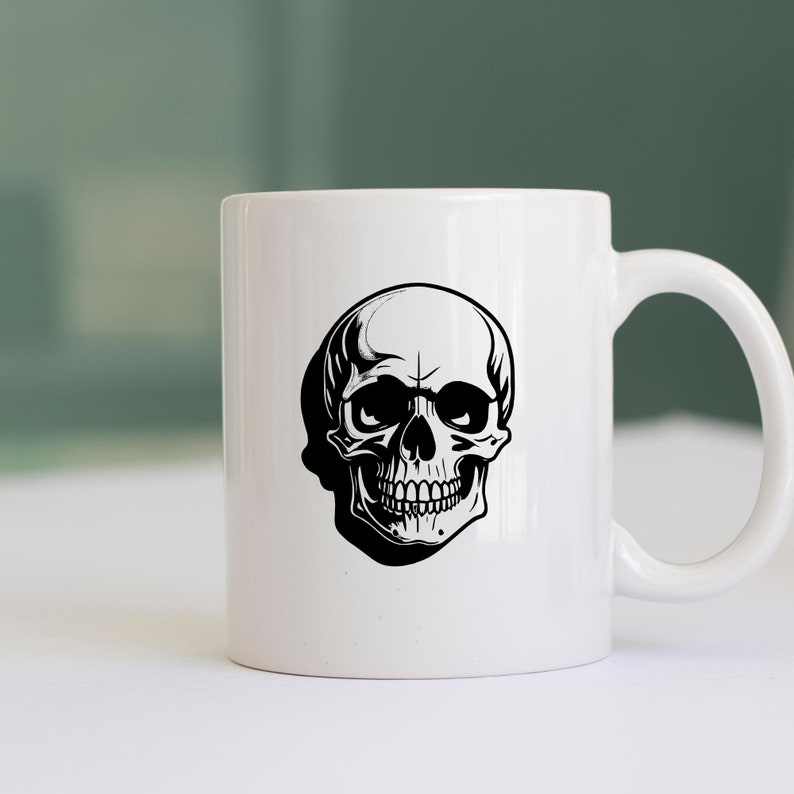 Gothic Skull SVG PNG Collection Dark Hand Drawn Clipart Vector ...