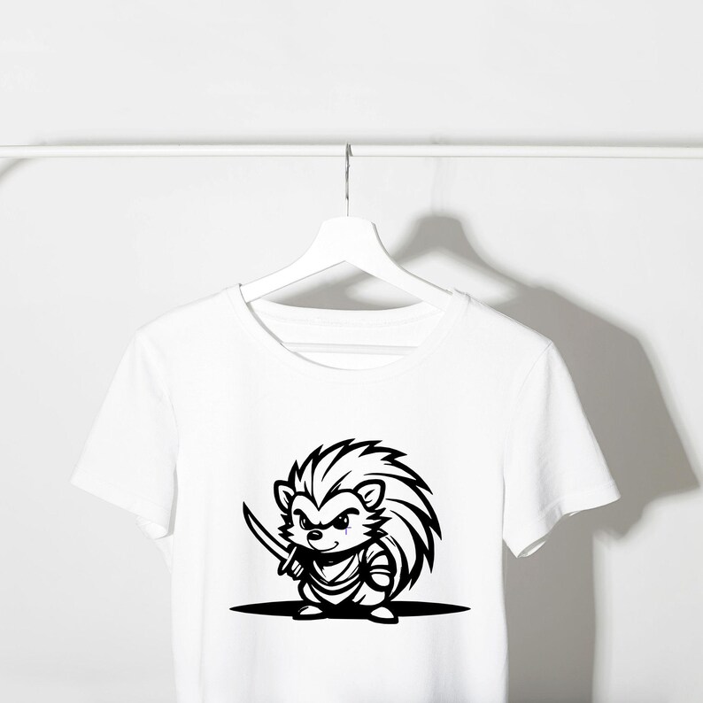 Hedgehog Warrior SVG PNG Collection Samurai Hand Drawn Clipart Vector ...