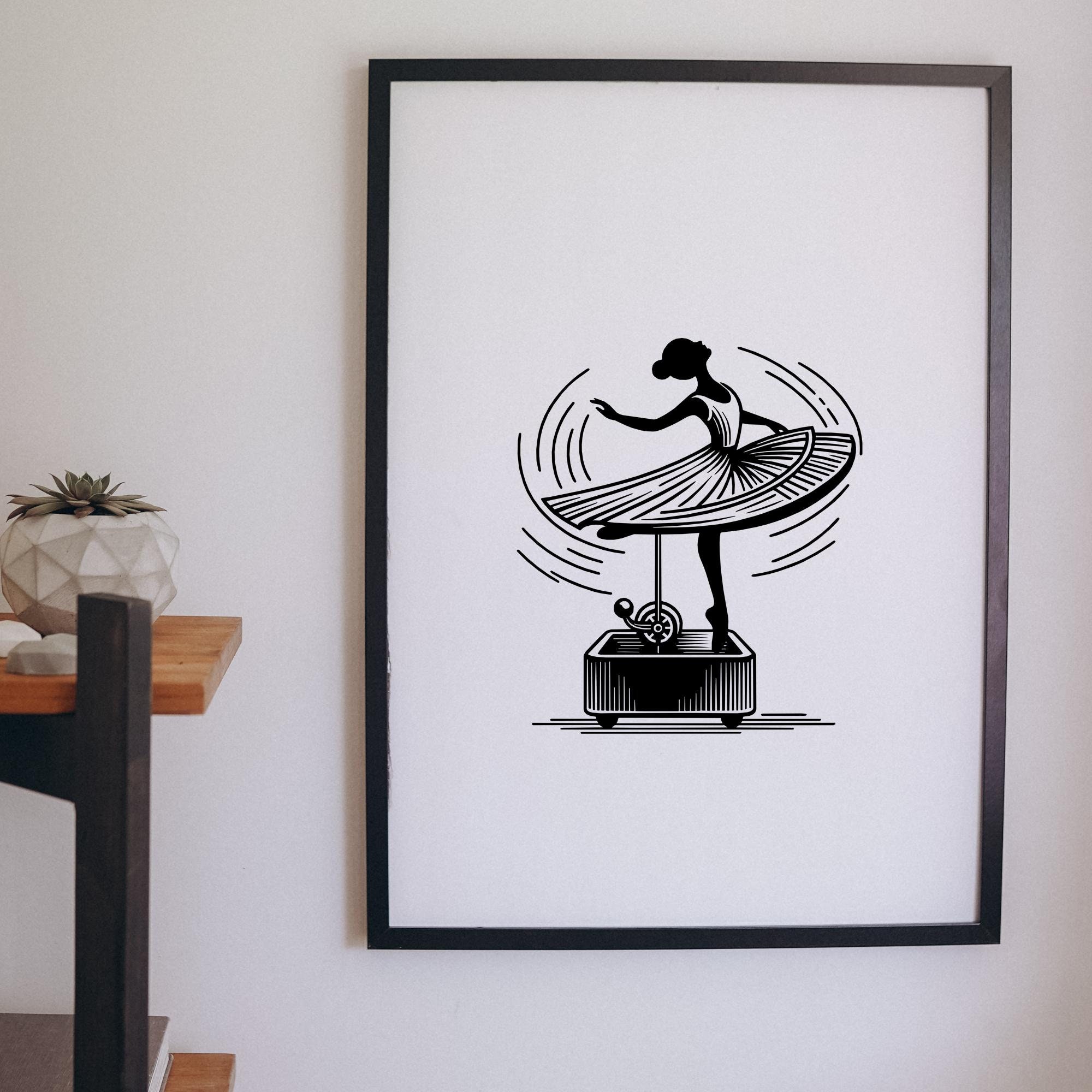 Ballerina Spin SVG Collection, PNG, Graceful Clipart, Hand Drawn ...