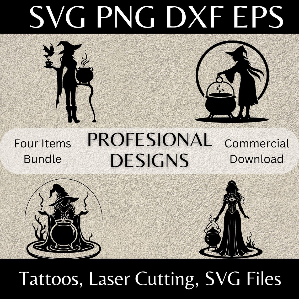 Witch SVG Pack Witch PNG Files Magic Witch Clipart, Unique Potion Art ...