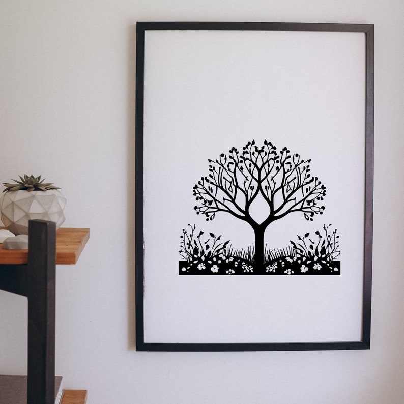 Nature Tree SVG PNG Collection Nature Hand Drawn Clipart Vector ...