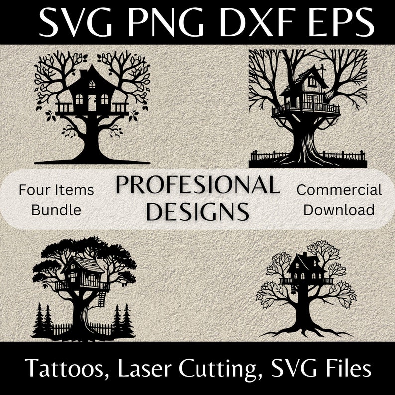 Treehouse SVG Pack Treehouse PNG Files Playful Treehouse Clipart ...