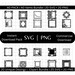 Picture Frames Bundle SVG PNG Collection None Hand Drawn Clipart Vector ...