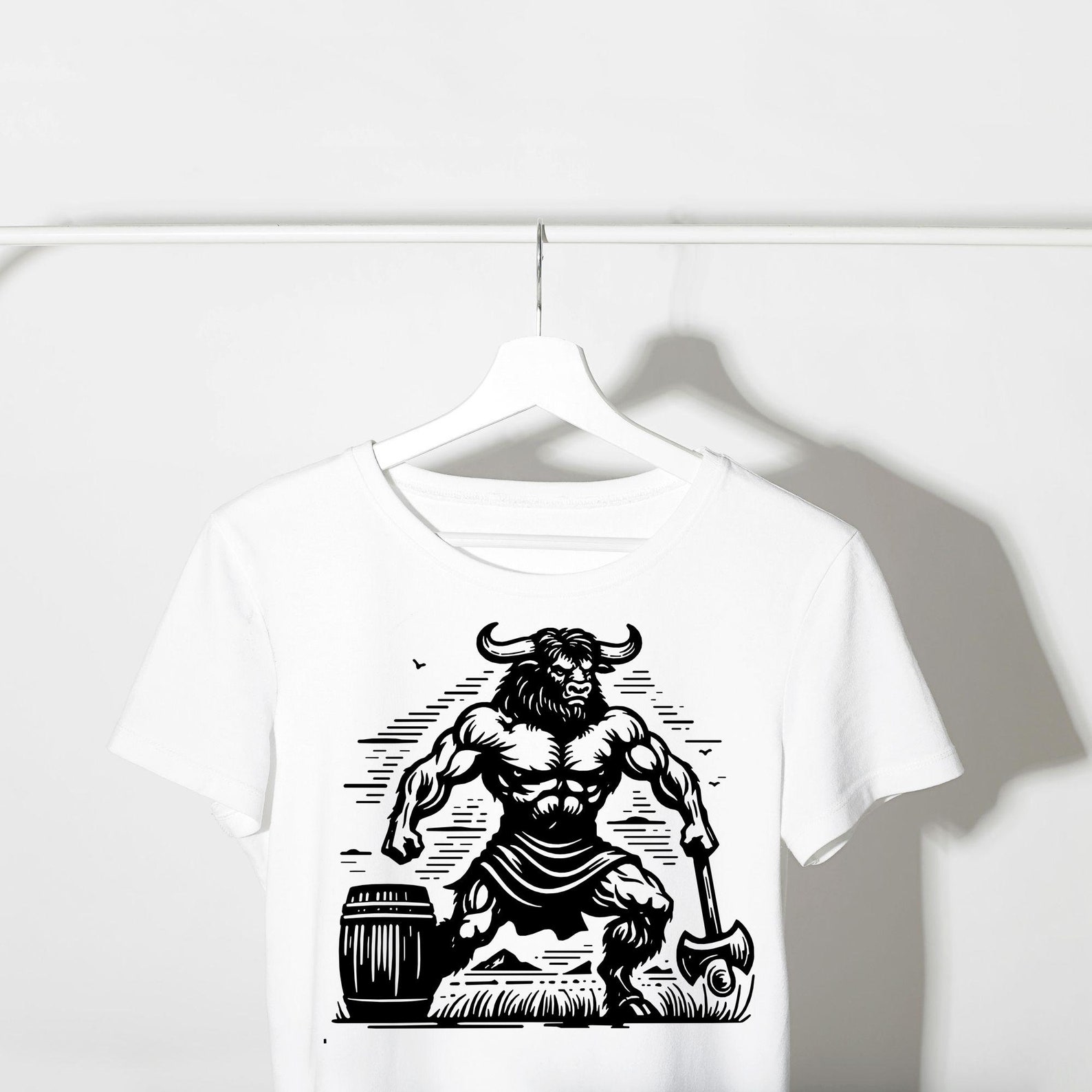 Strong Minotaur SVG Collection, PNG, Strong Clipart, Hand Drawn Threat ...