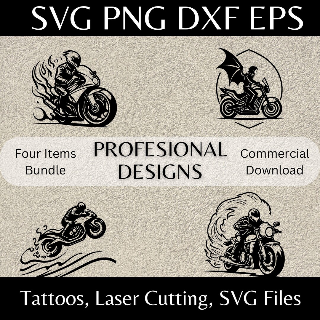 Motorcycle SVG Pack Motorcycle PNG Files Demon Motorcycle Clipart ...