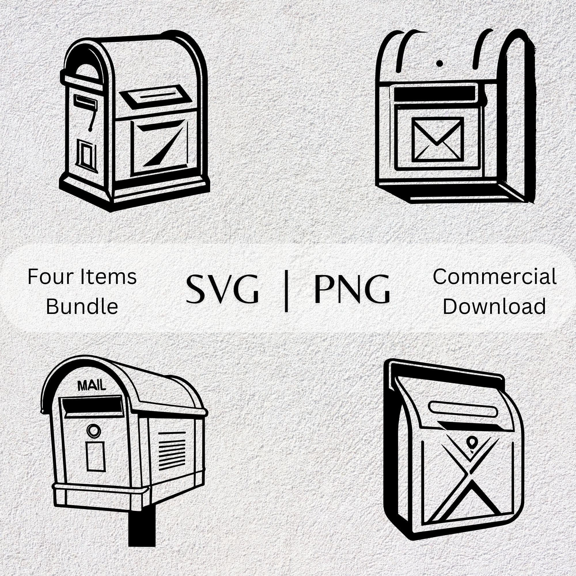 Mail Box SVG PNG Collection Home Hand Drawn Clipart Yard Themed Vector ...