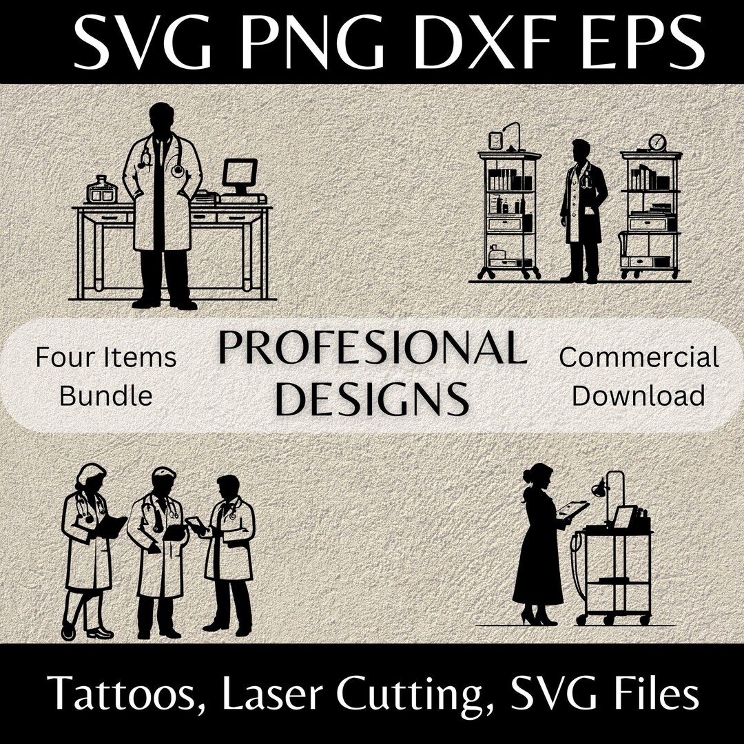 Doctor SVG Pack Doctor PNG Files Hospital Doctor Clipart, Unique ...