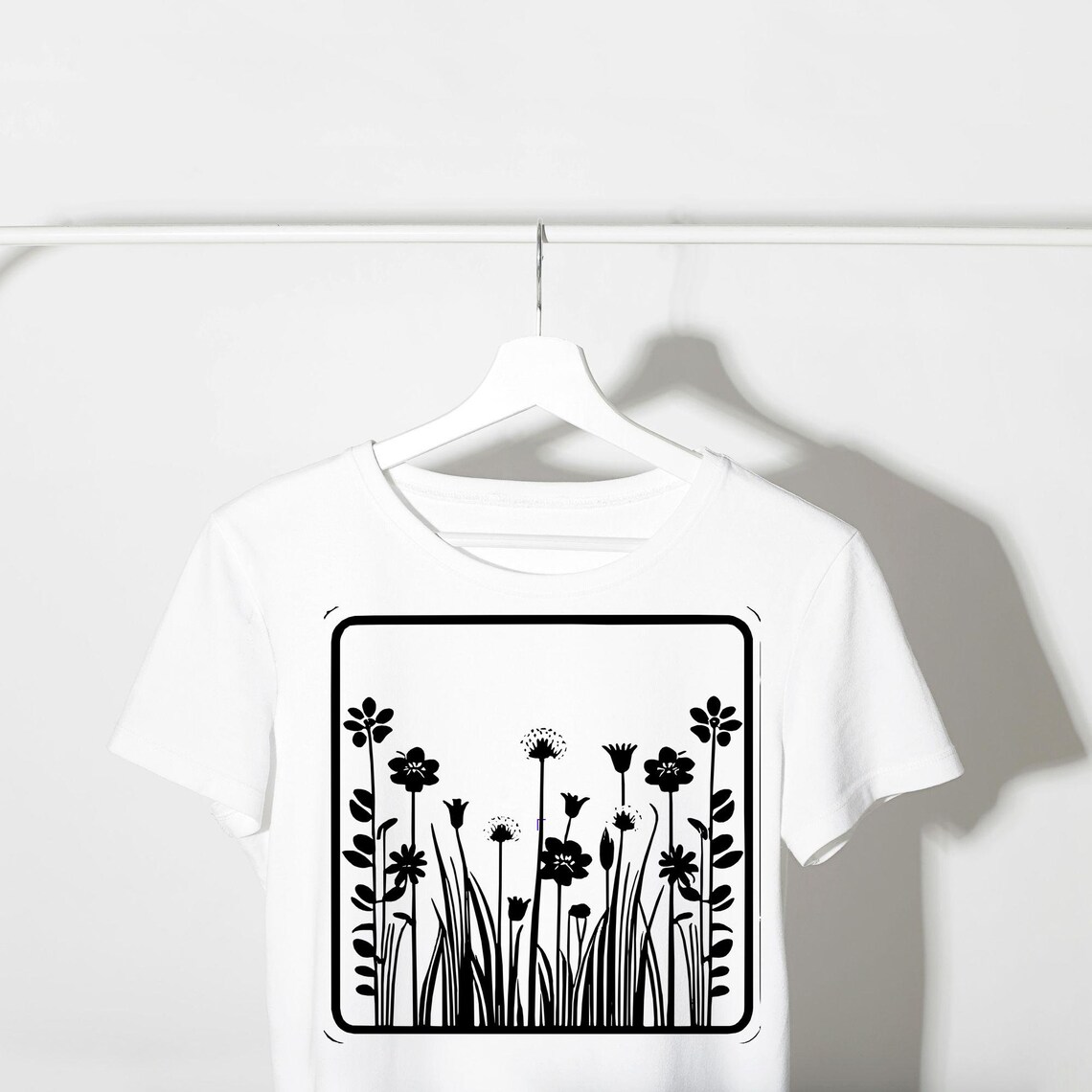 Flower Frame SVG PNG Collection Bloom Hand Drawn Clipart Spring Themed ...