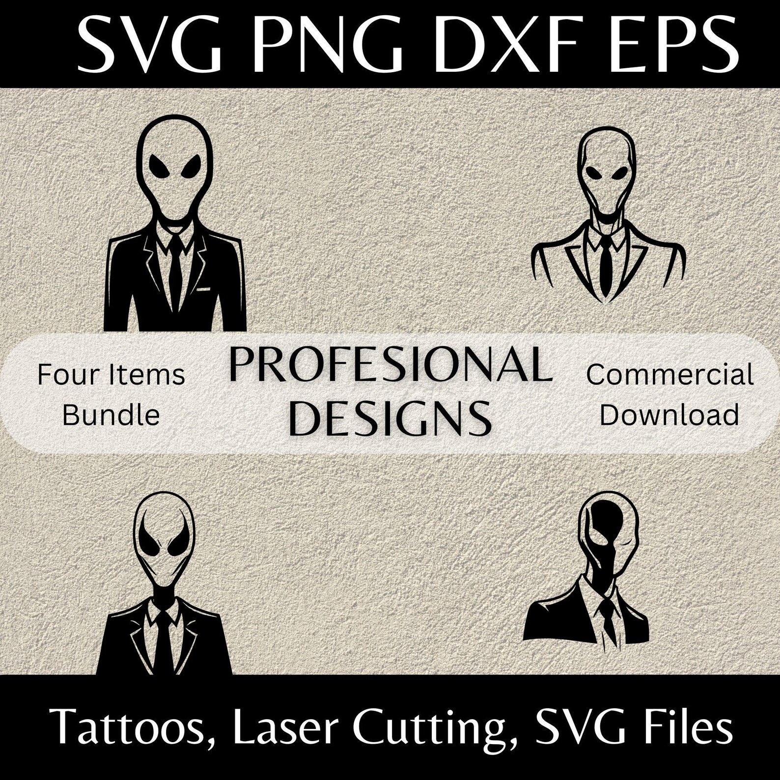 Faceless Man SVG Pack Faceless Man PNG Files Slender Faceless Man ...