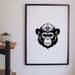 Ape Illustration SVG PNG Collection Headshot Hand Drawn Clipart Vector ...