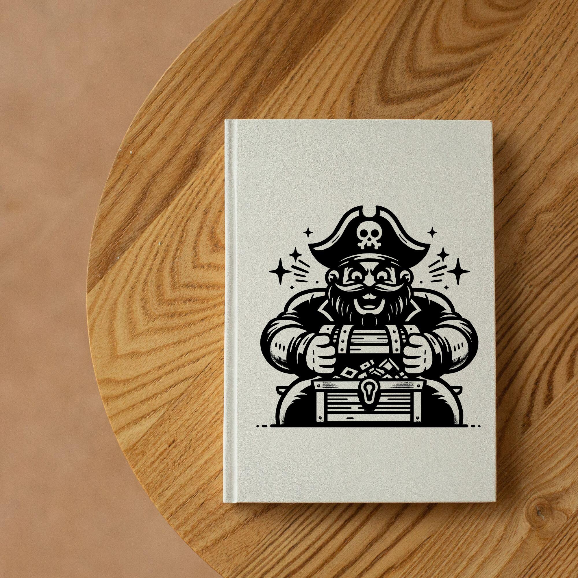 Happy Pirate SVG PNG Collection Sea Hand Drawn Clipart Treasure Themed ...