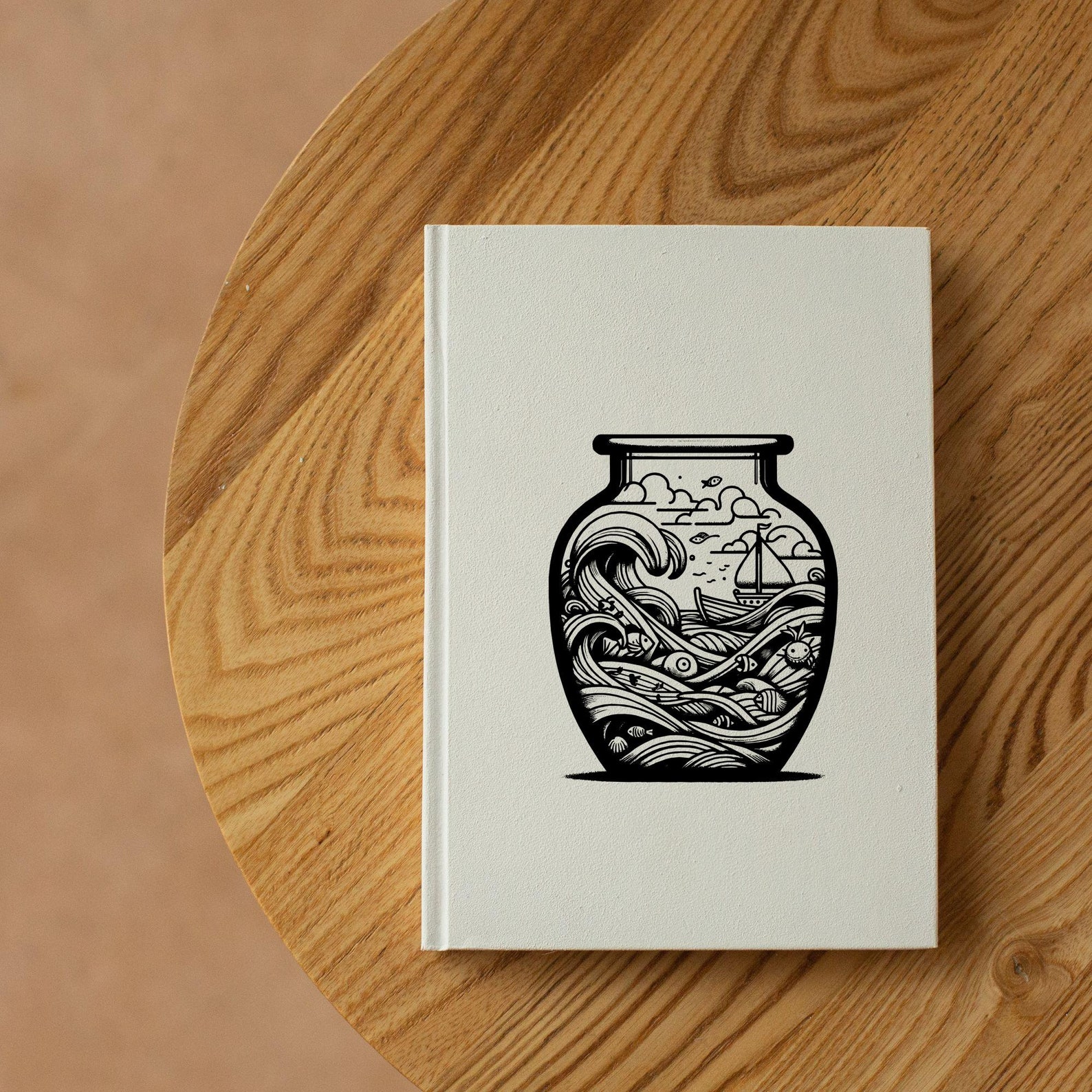 Ocean Waves SVG Collection, PNG, Marine Life Clipart, Hand Drawn Glass ...