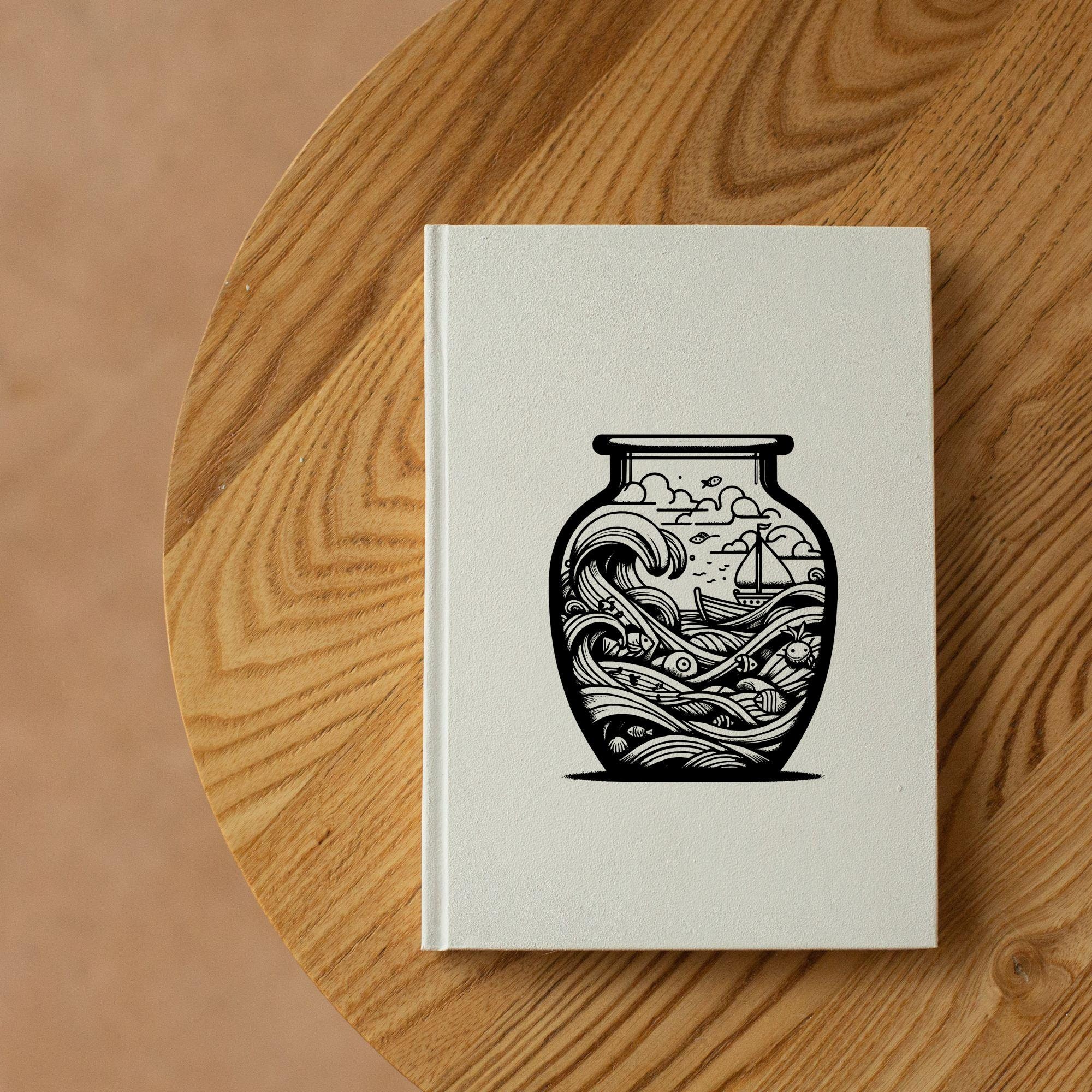 Ocean Waves SVG Collection, PNG, Marine Life Clipart, Hand Drawn Glass ...