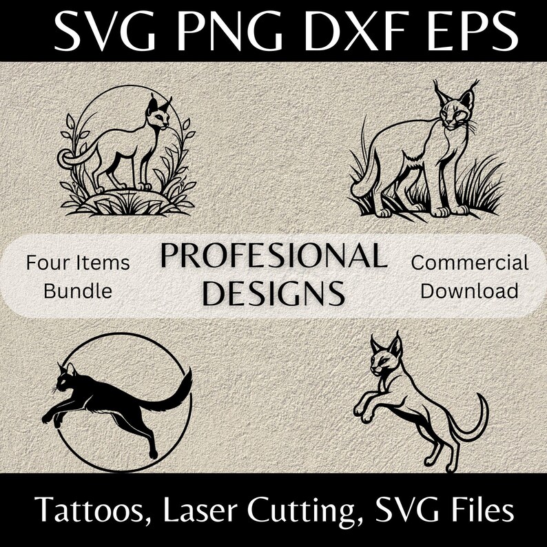 Bobcat SVG Pack Bobcat PNG Files Wild Bobcat Clipart, Unique Animal Art ...