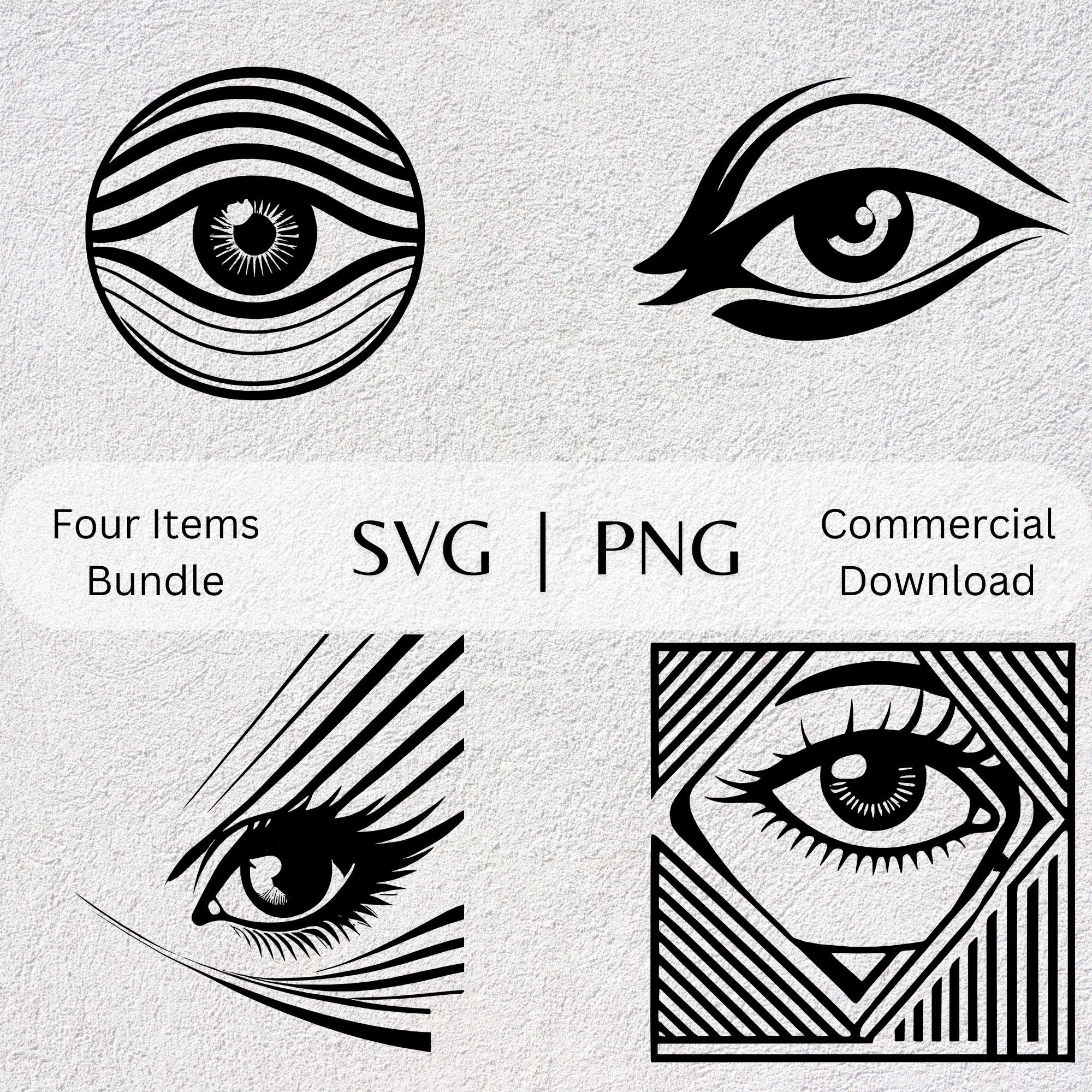 Watching Eye SVG PNG Collection Spiritual Hand Drawn Clipart God Themed ...