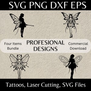 Fairy SVG Pack Fairy PNG Files Magic Fairy Clipart, Unique Pixie Art ...