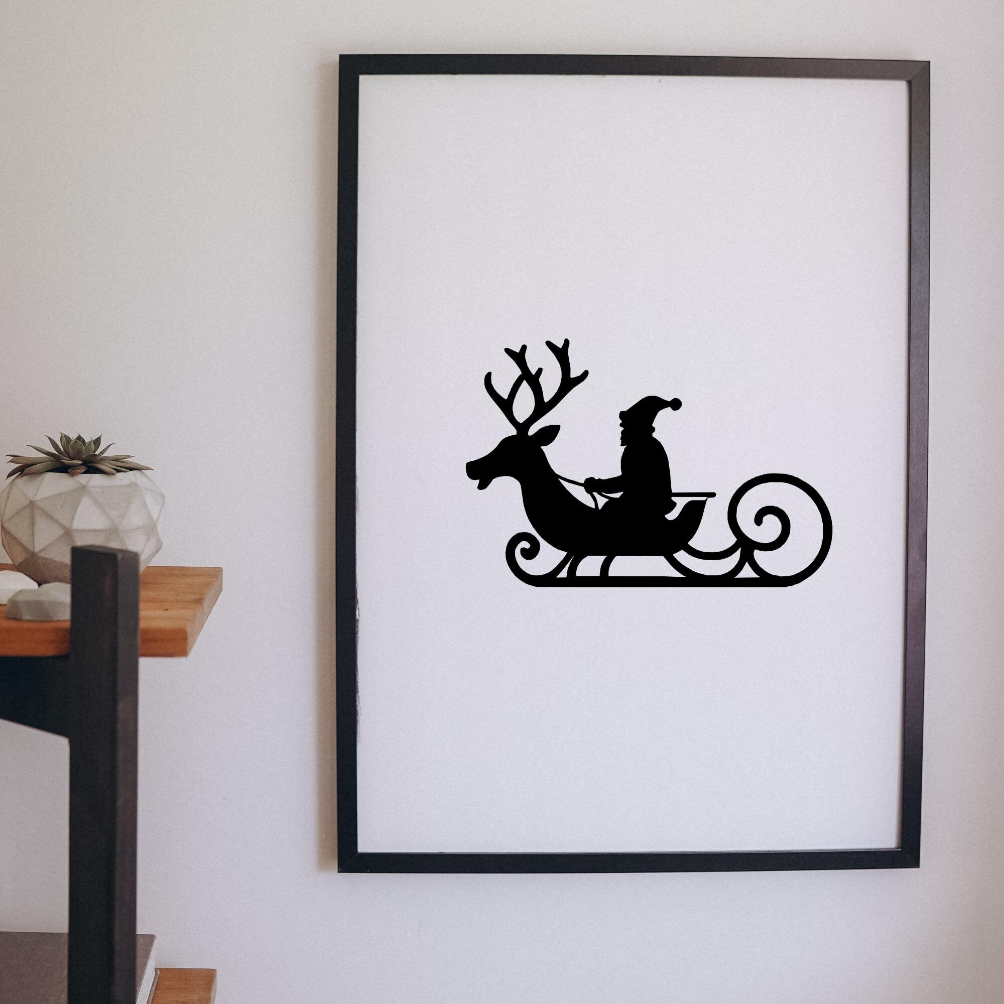 Santa Sledge SVG Pack Santa Sledge PNG Files Christmas Santa Sledge ...