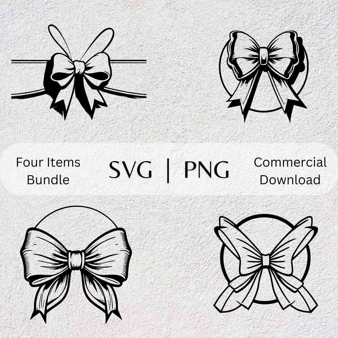 Gift Ribbon SVG PNG Collection Present Hand Drawn Clipart Love Themed ...