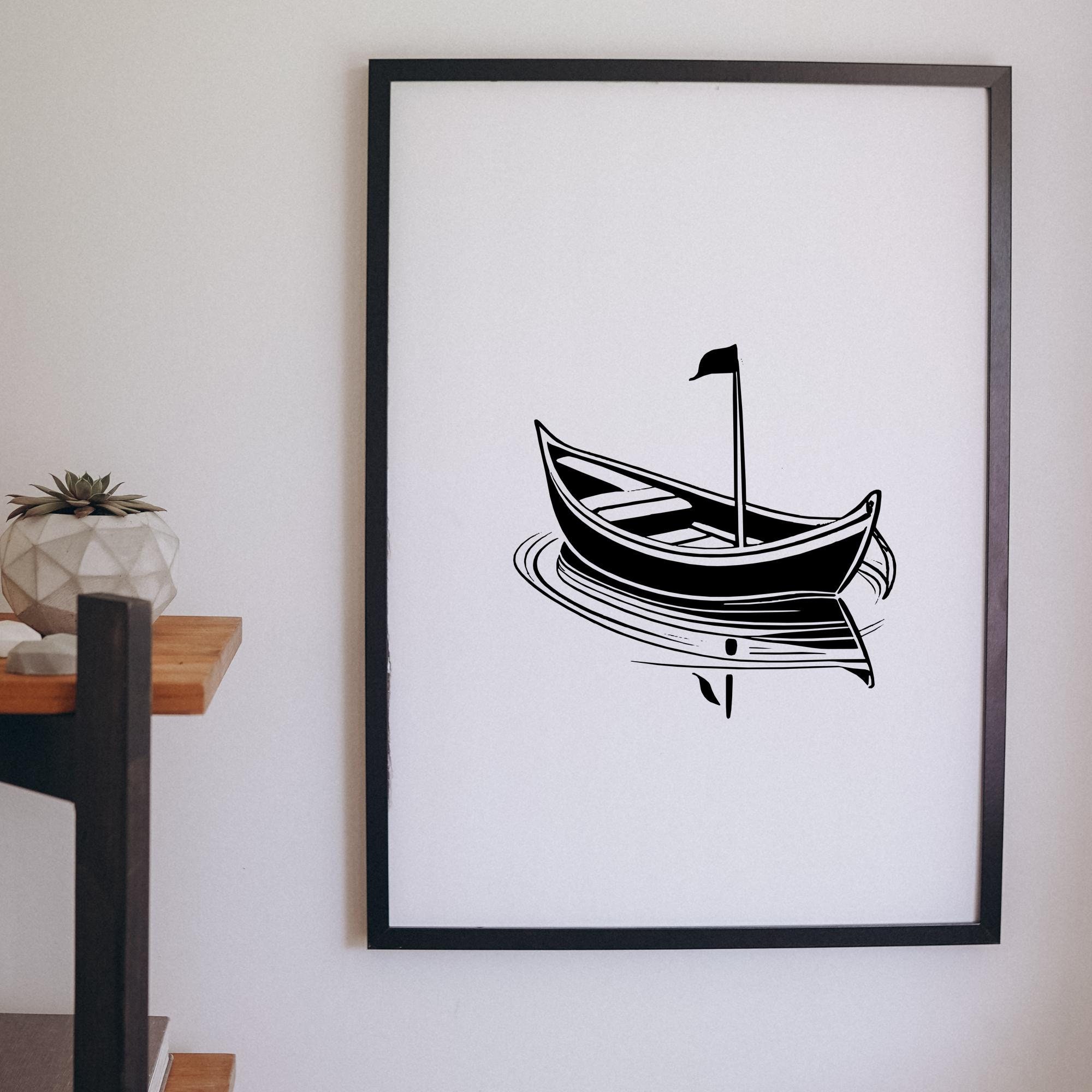 Classic Boat SVG PNG Collection Sailor Hand Drawn Clipart Vector ...