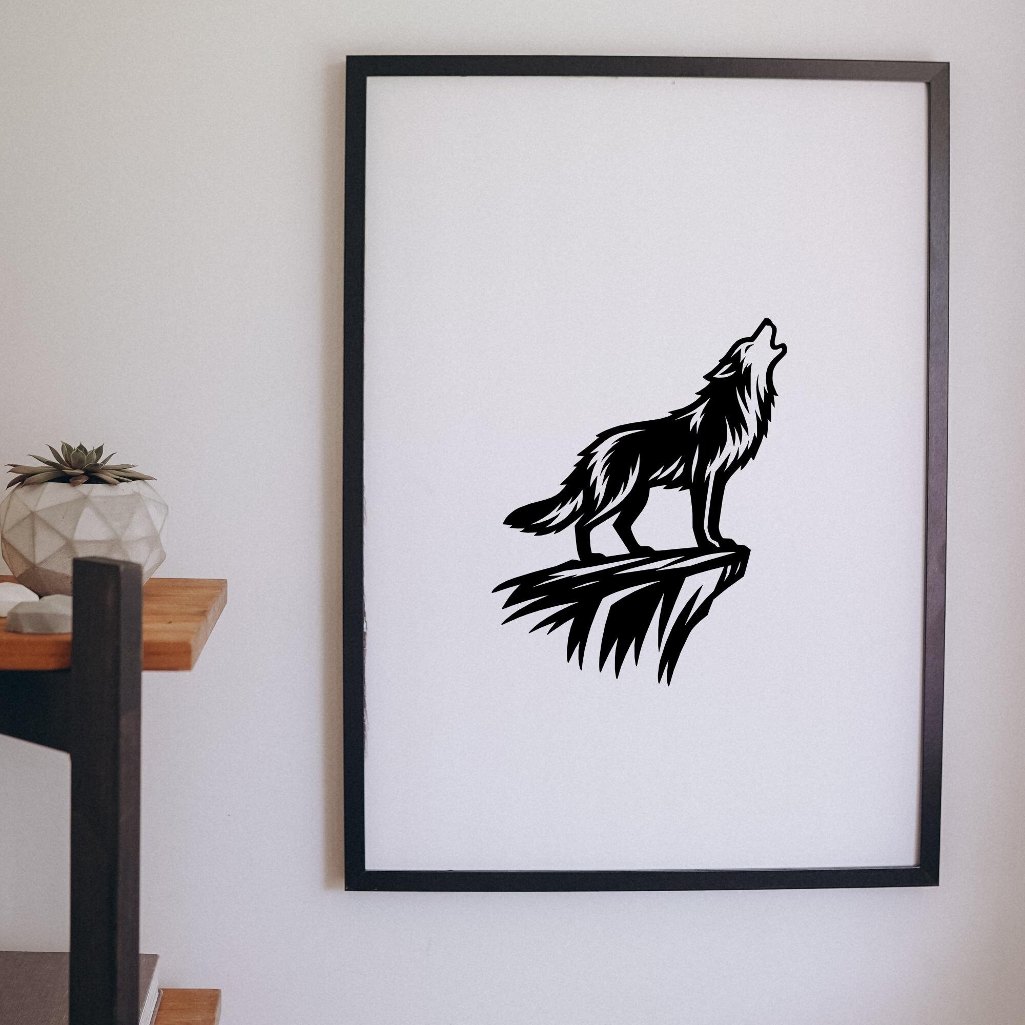 Wild Wolf SVG PNG Collection Hunter Hand Drawn Clipart Animal Themed ...