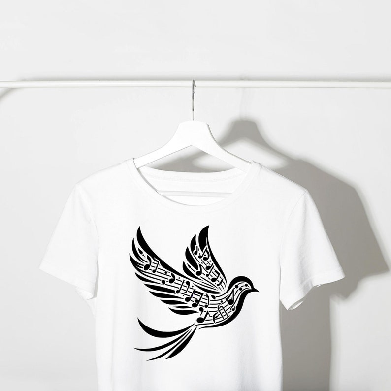 Musical Notes Birds SVG Collection, PNG, Song Birds Clipart, Hand Drawn ...