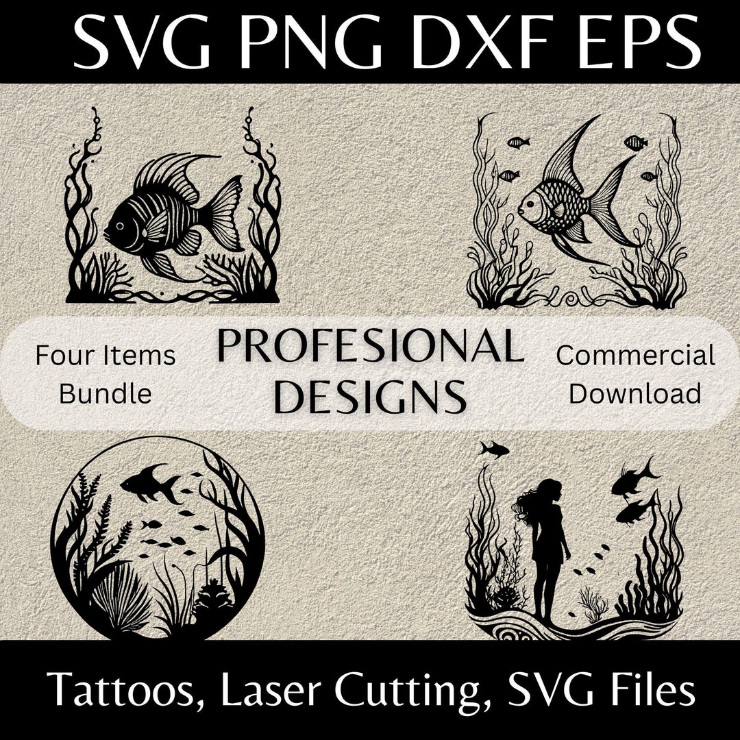 Underwater SVG Pack Underwater PNG Files Fish Underwater Clipart ...