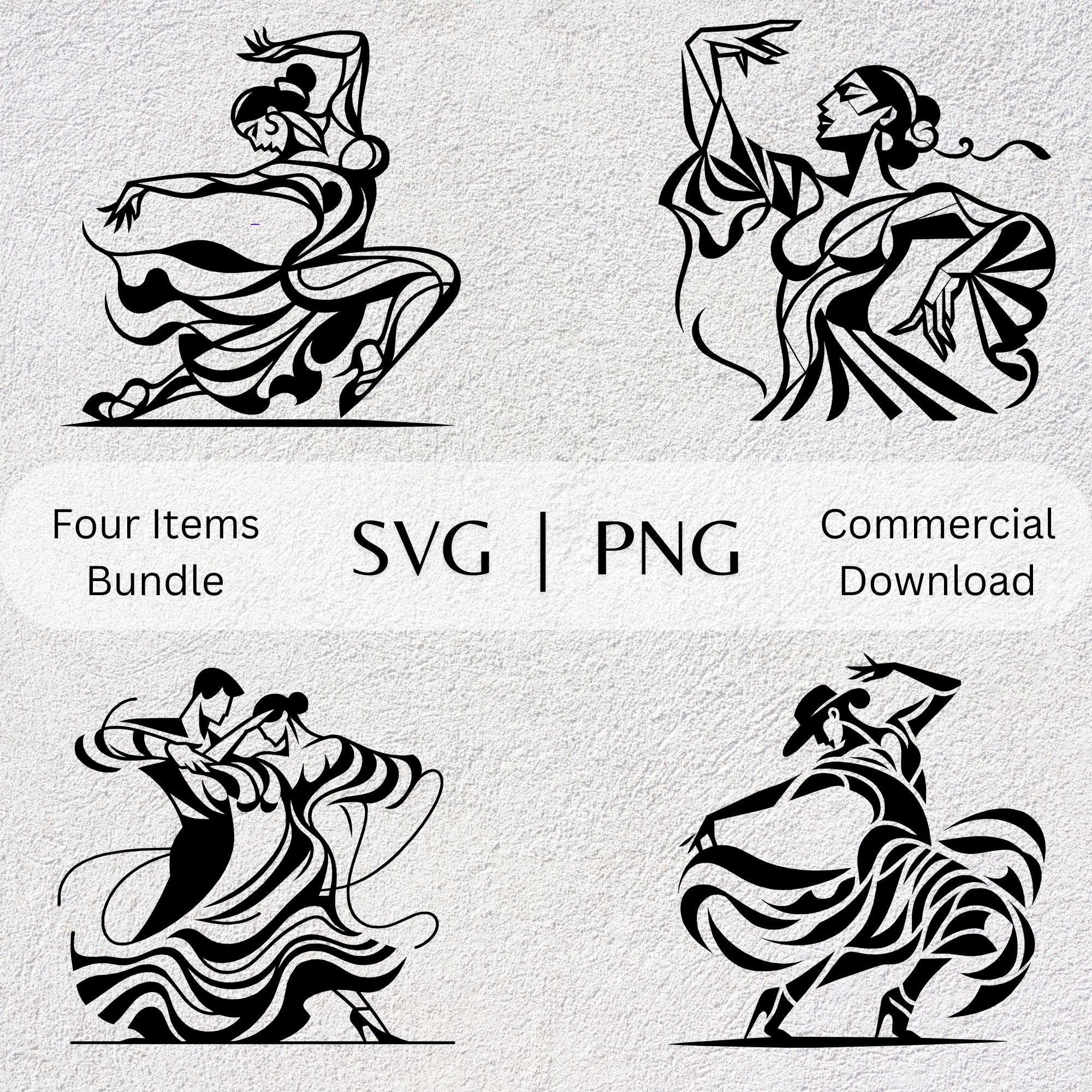 Flamenco Dance SVG PNG Collection Spanish Hand Drawn Clipart Music ...