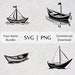 Classic Boat SVG PNG Collection Sailor Hand Drawn Clipart Vector ...