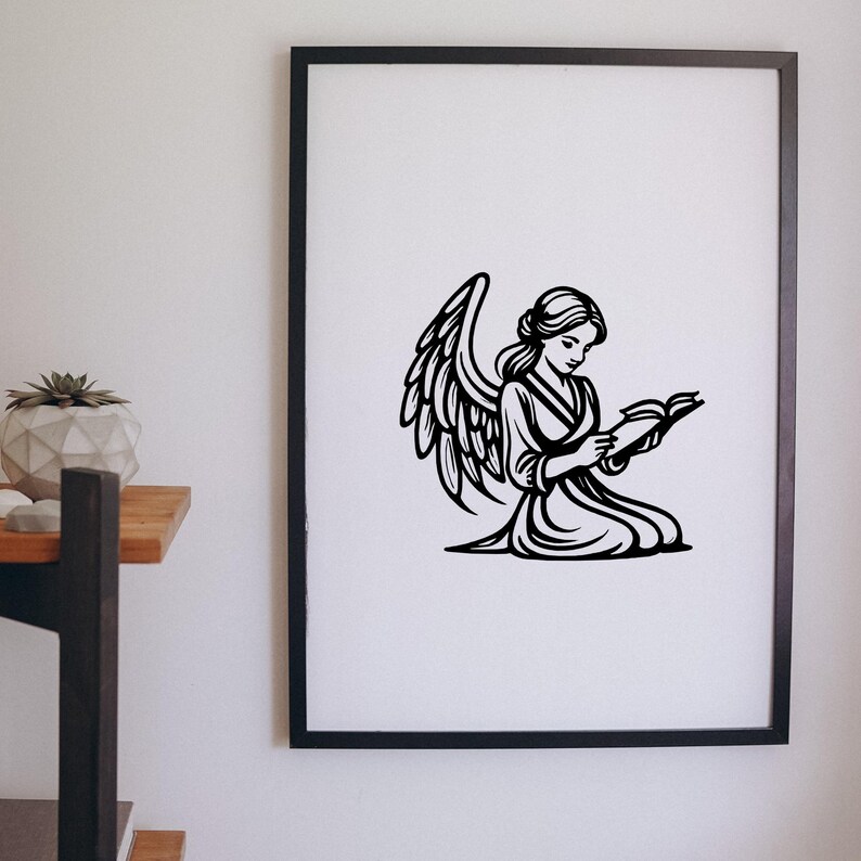 Angel SVG PNG Collection Beauty Hand Drawn Clipart God Themed Vector ...