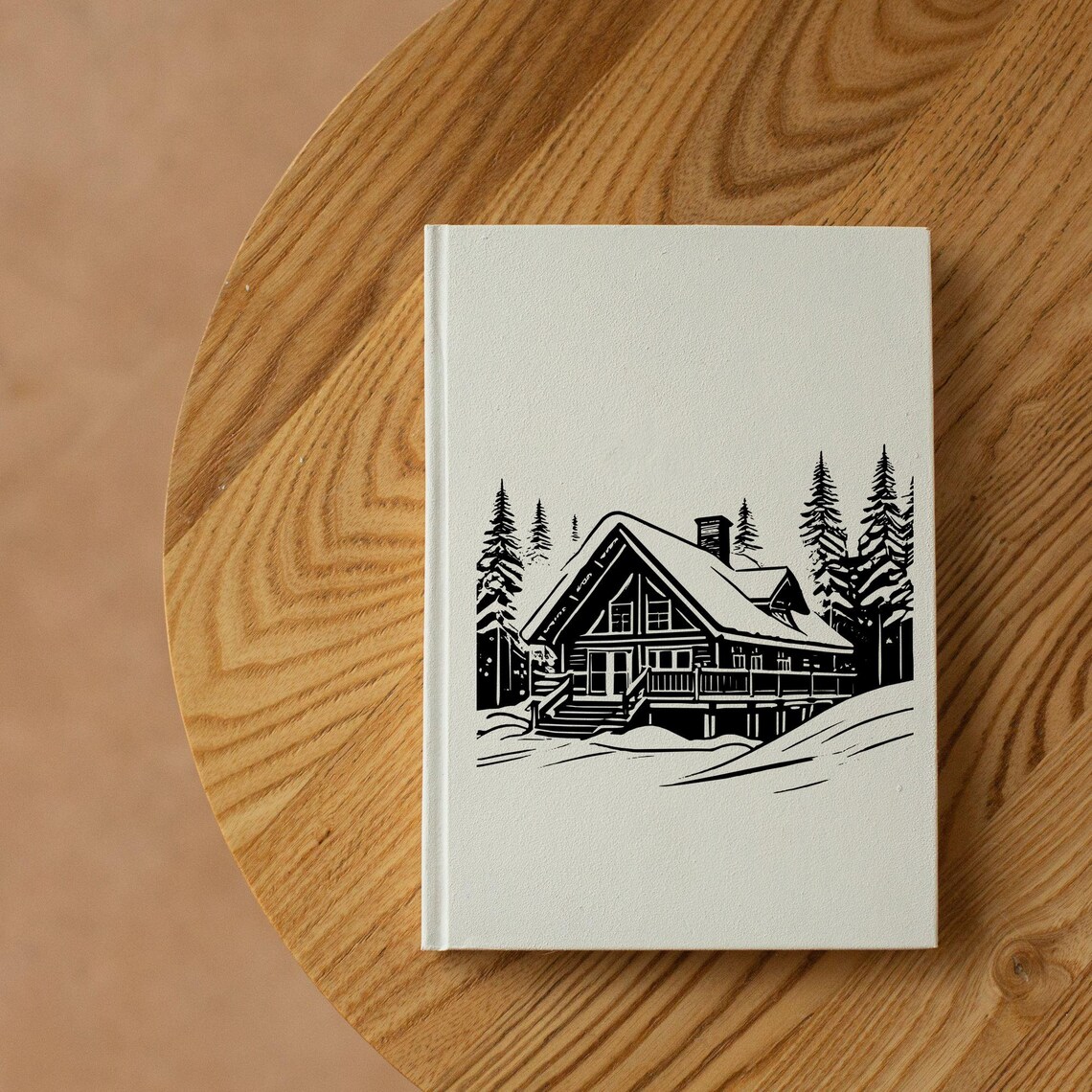 Snow Cabin SVG PNG Collection Scenic Hand Drawn Clipart Cozy Themed ...