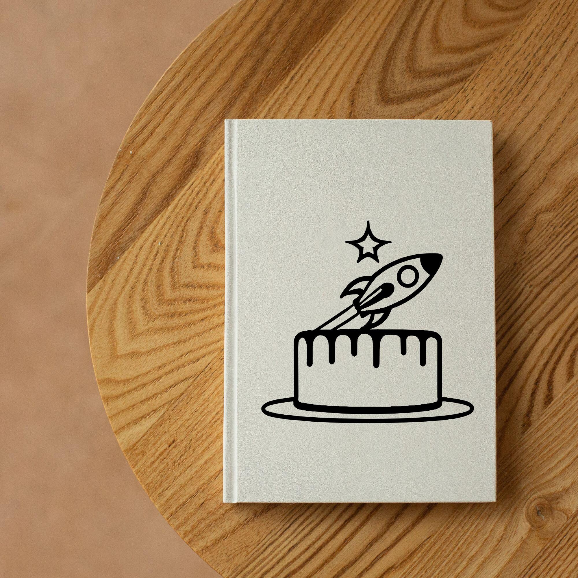 Rocket Cake SVG PNG Collection Space Hand Drawn Clipart Party Themed ...