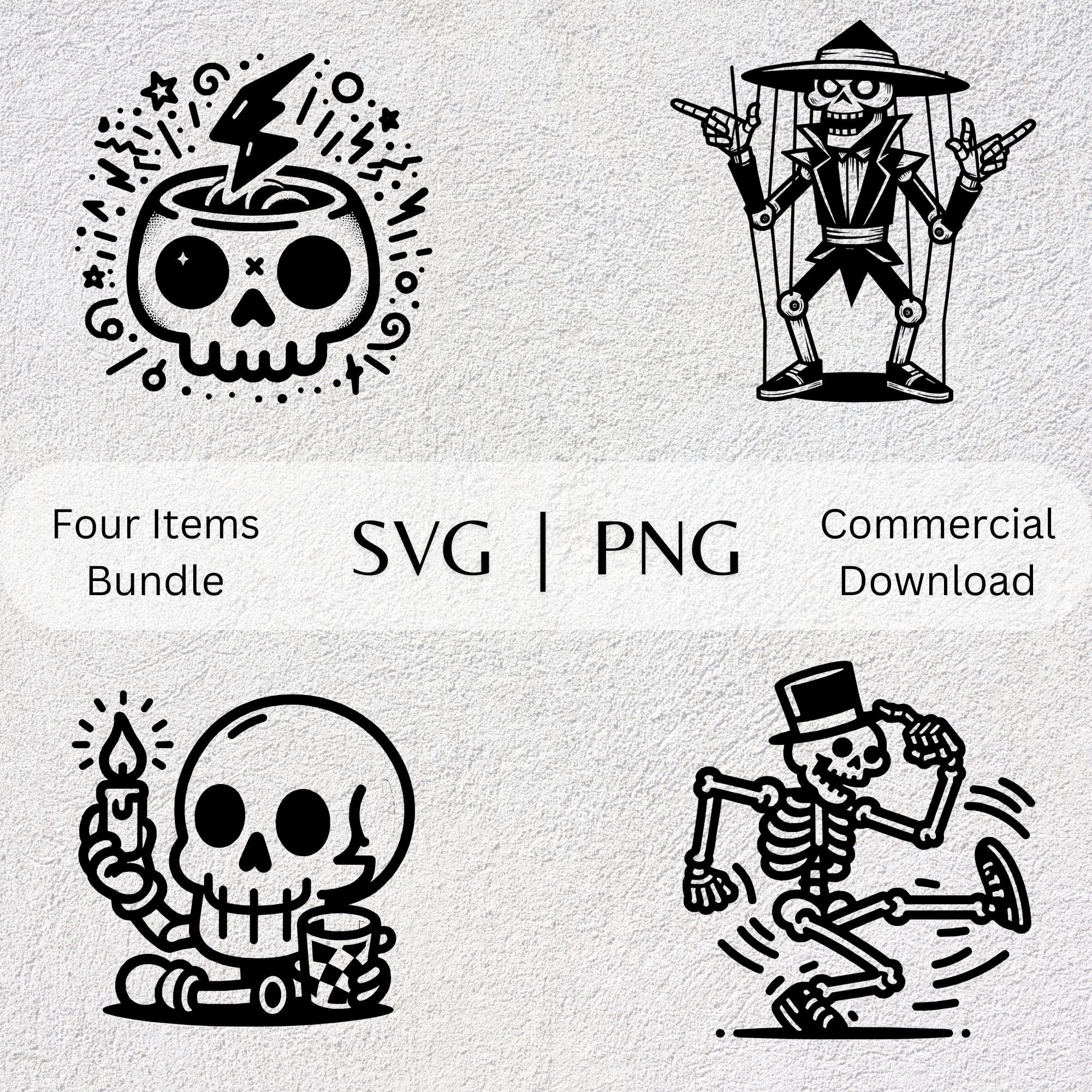 Cartoon Skeleton SVG PNG Collection Bones Hand Drawn Skeleton Clipart ...