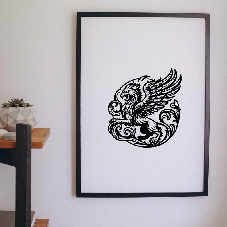 Soaring Griffin SVG PNG Collection Magical Hand Drawn Clipart Mystical ...