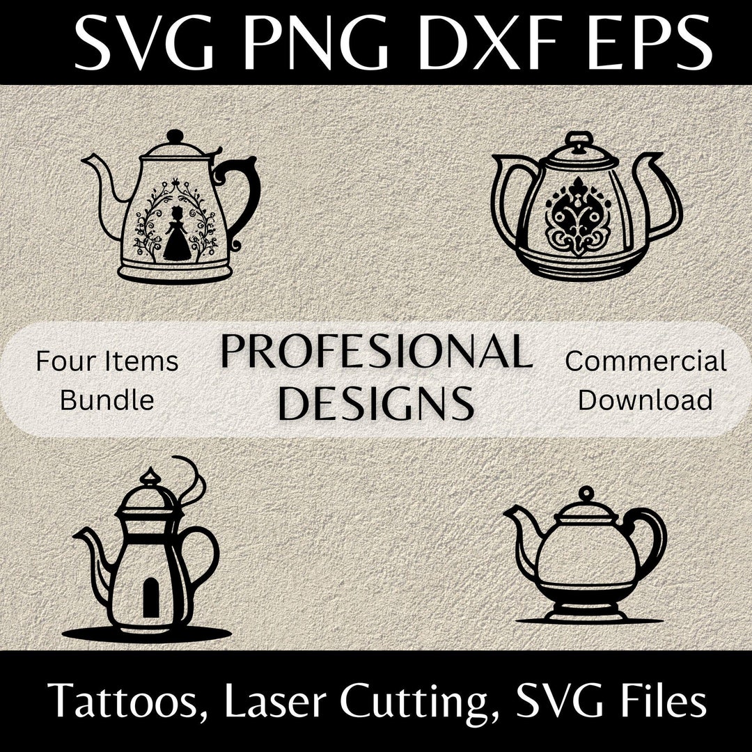 Teapot SVG Pack Teapot PNG Files Kettle Teapot Clipart, Unique Water ...