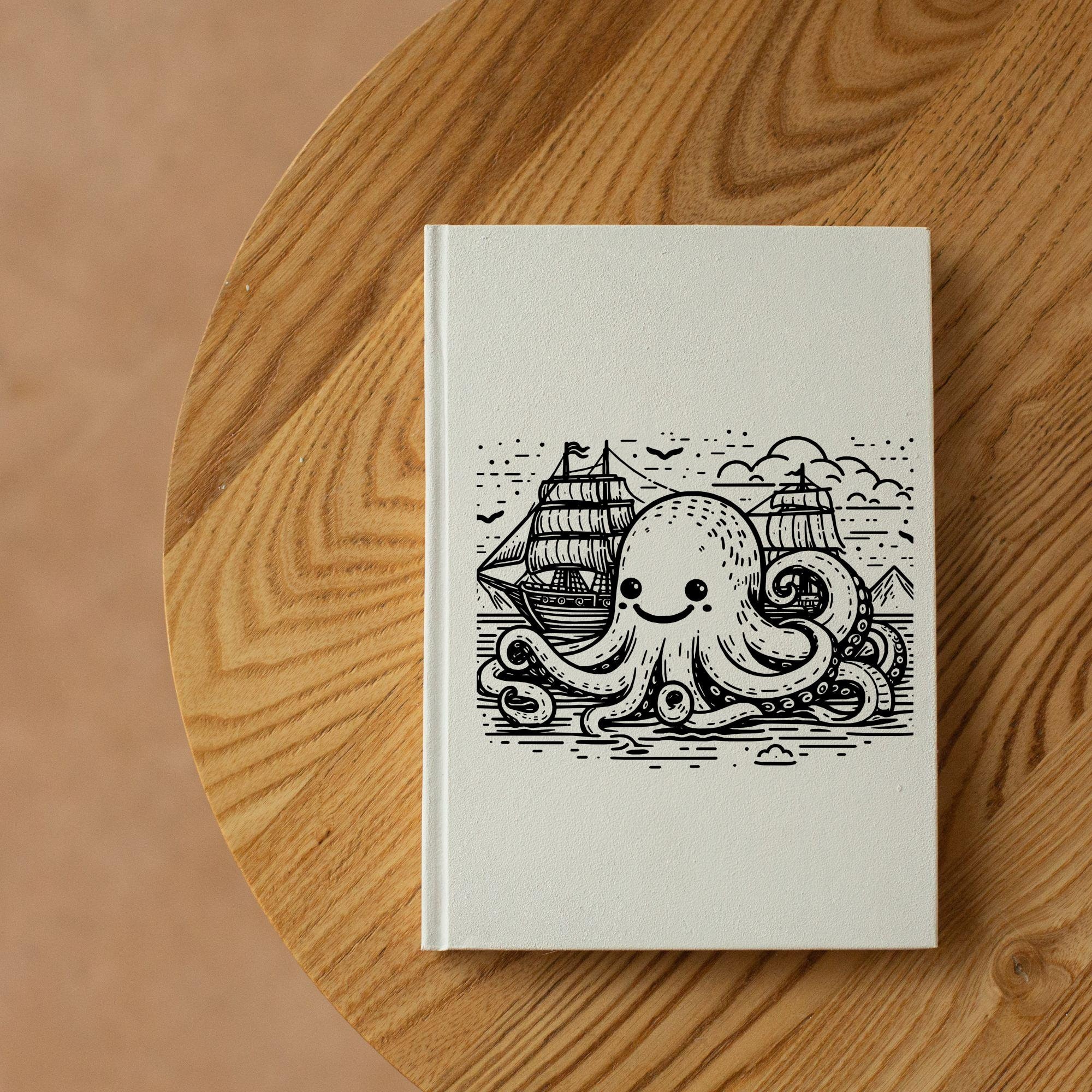 Friendly Kraken SVG Collection, PNG, Ocean Clipart, Hand Drawn Sealife ...