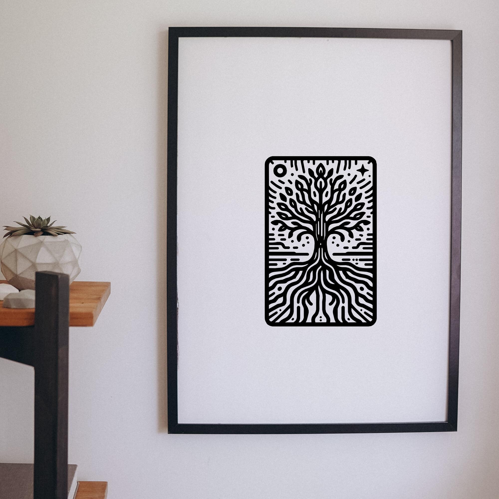 Tree Card SVG Collection, PNG, Tarot Clipart, Hand Drawn Roots Themed ...