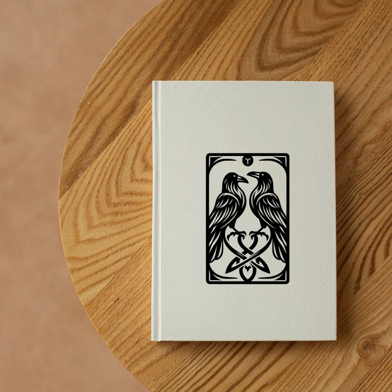 Spiritual Raven Card SVG Collection, PNG, Birds Clipart, Hand Drawn ...