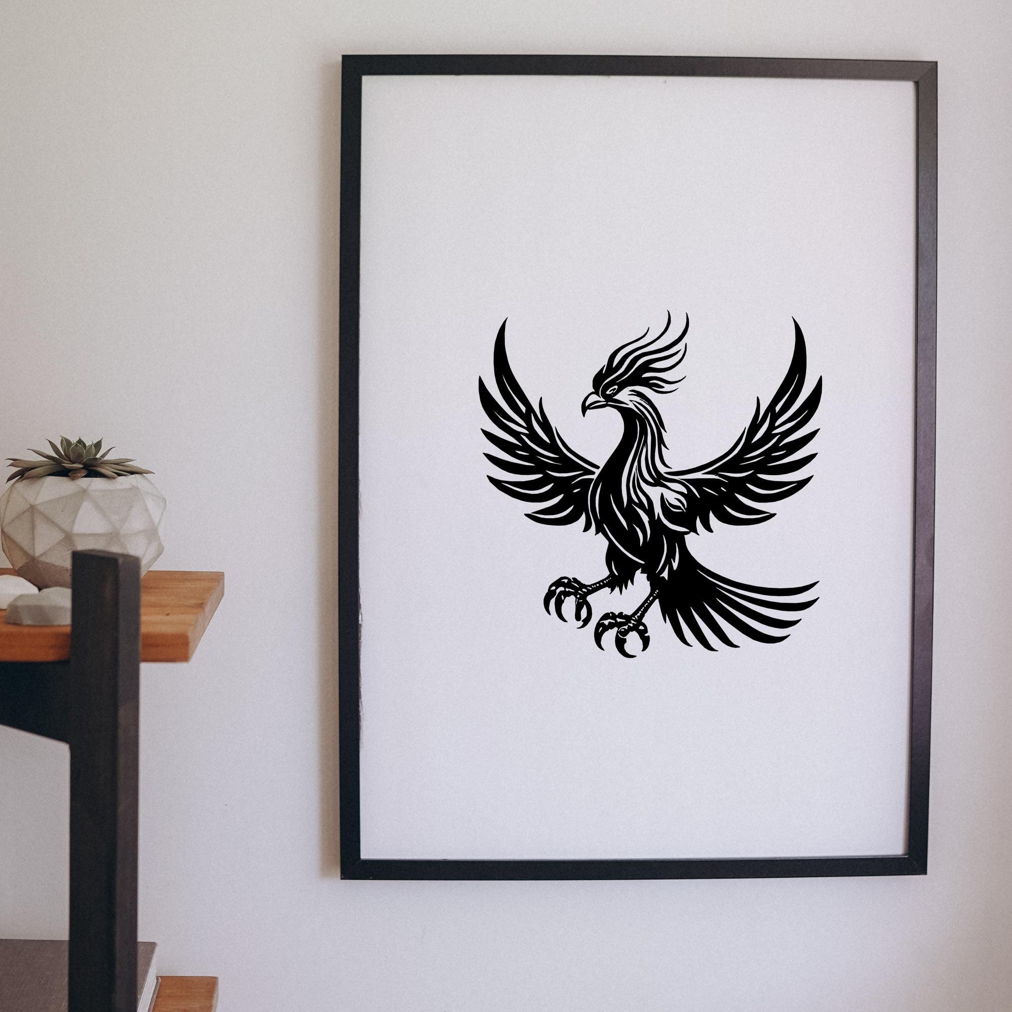 Rising Phoenix SVG PNG Collection Mystical Hand Drawn Clipart Vector ...