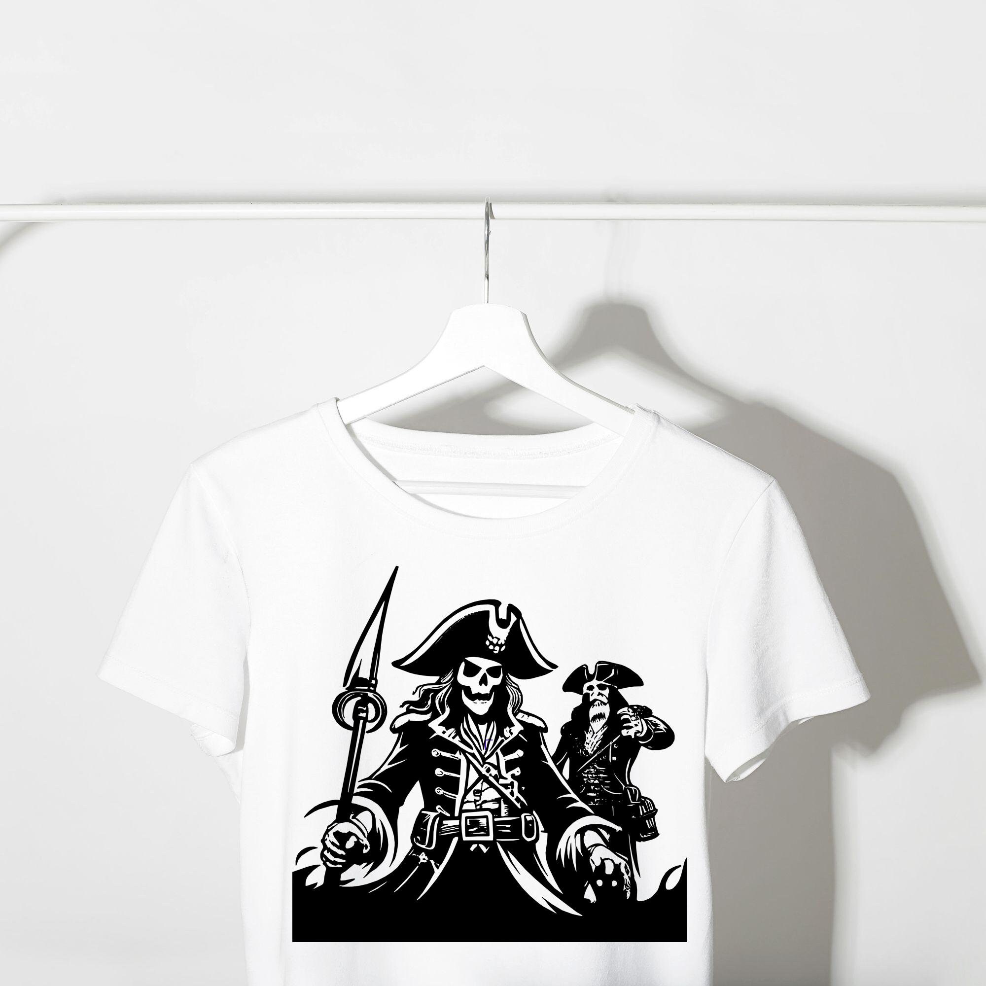 Skeleton Pirate Crew SVG PNG Collection Sea Life Hand Drawn Clipart ...