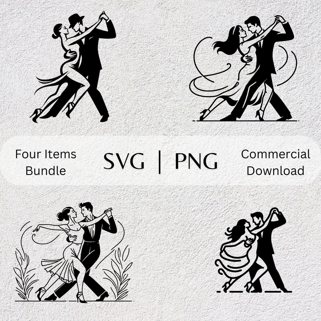 Salsa Dance SVG PNG Collection Latin Hand Drawn Clipart Dance Themed ...